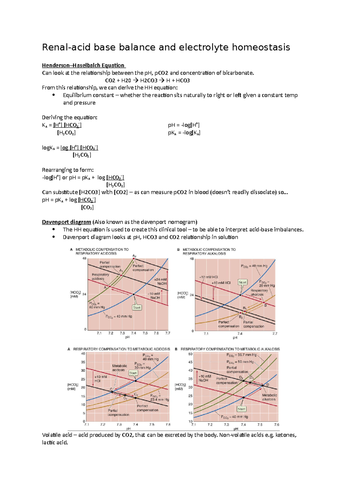 Acid-Base Balance - Renal-acid base balance and electrolyte homeostasis ...