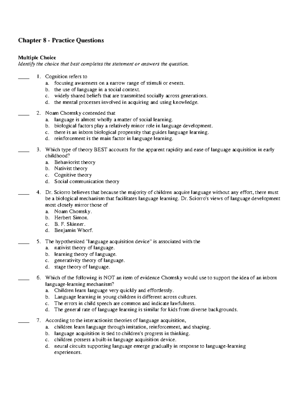 8 11 November 2016, questions and answers - Chapter 8 - Practice ...