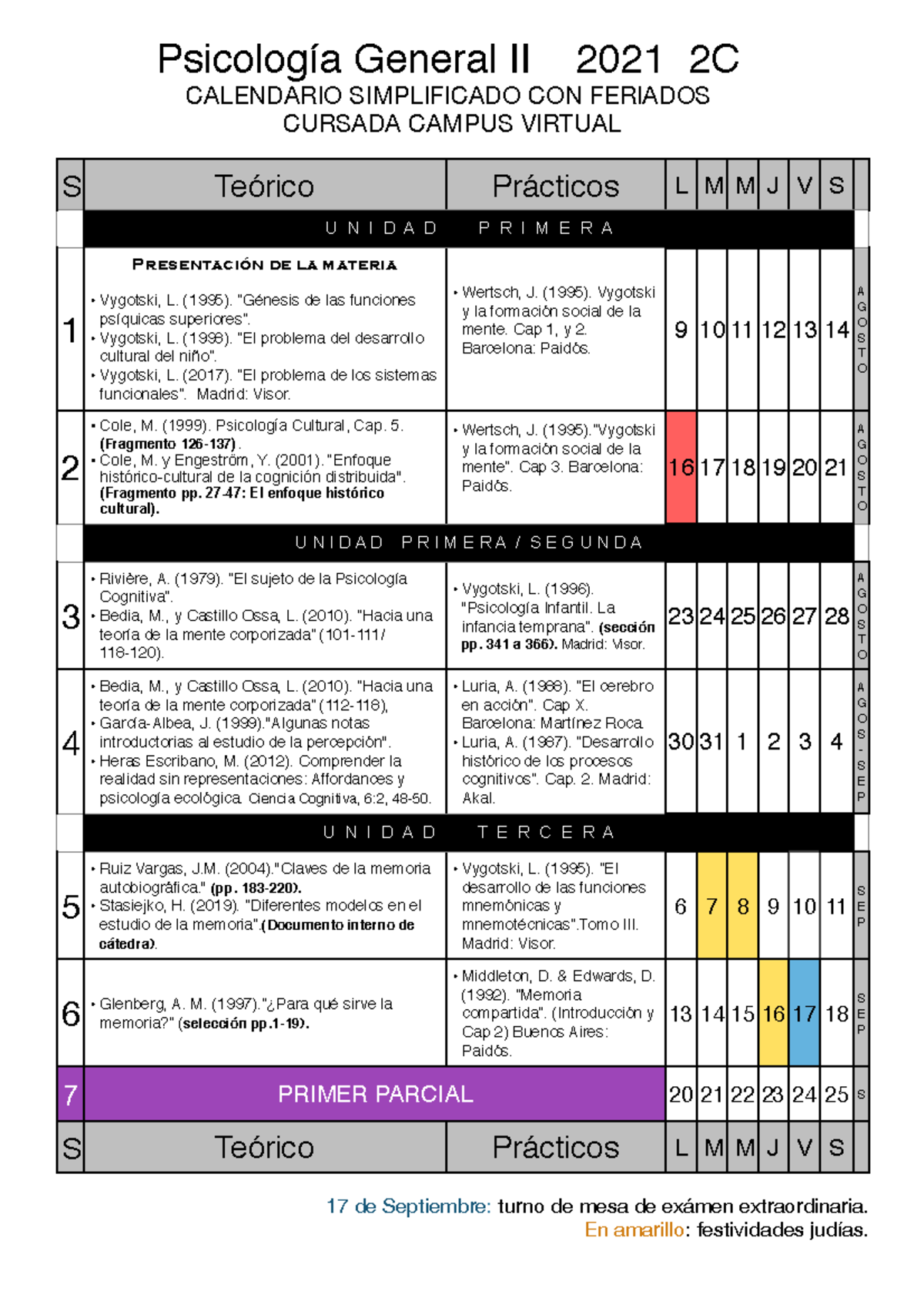 2021 2C Calendario Simplificado - Psicología General II 2021 2C ...