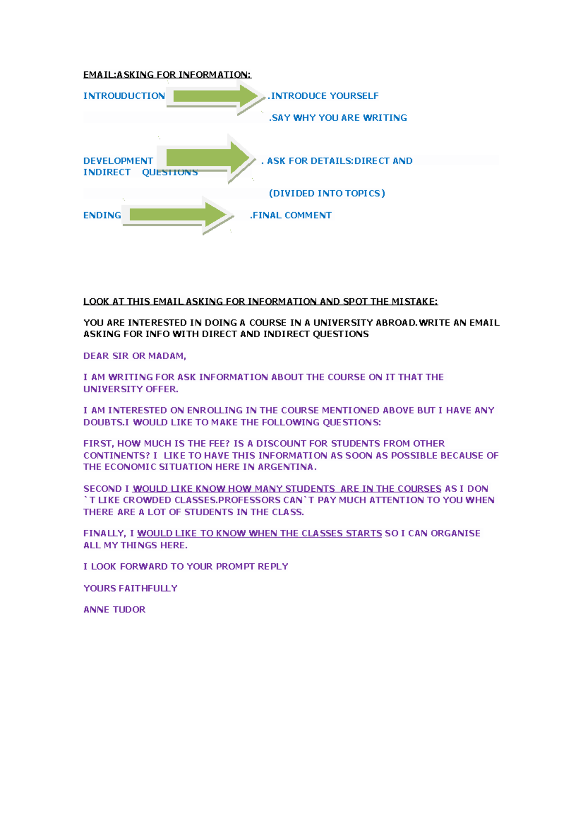 Asking FOR INFO MAIL - EMAIL:ASKING FOR INFORMATION: INTROUDUCTION ...