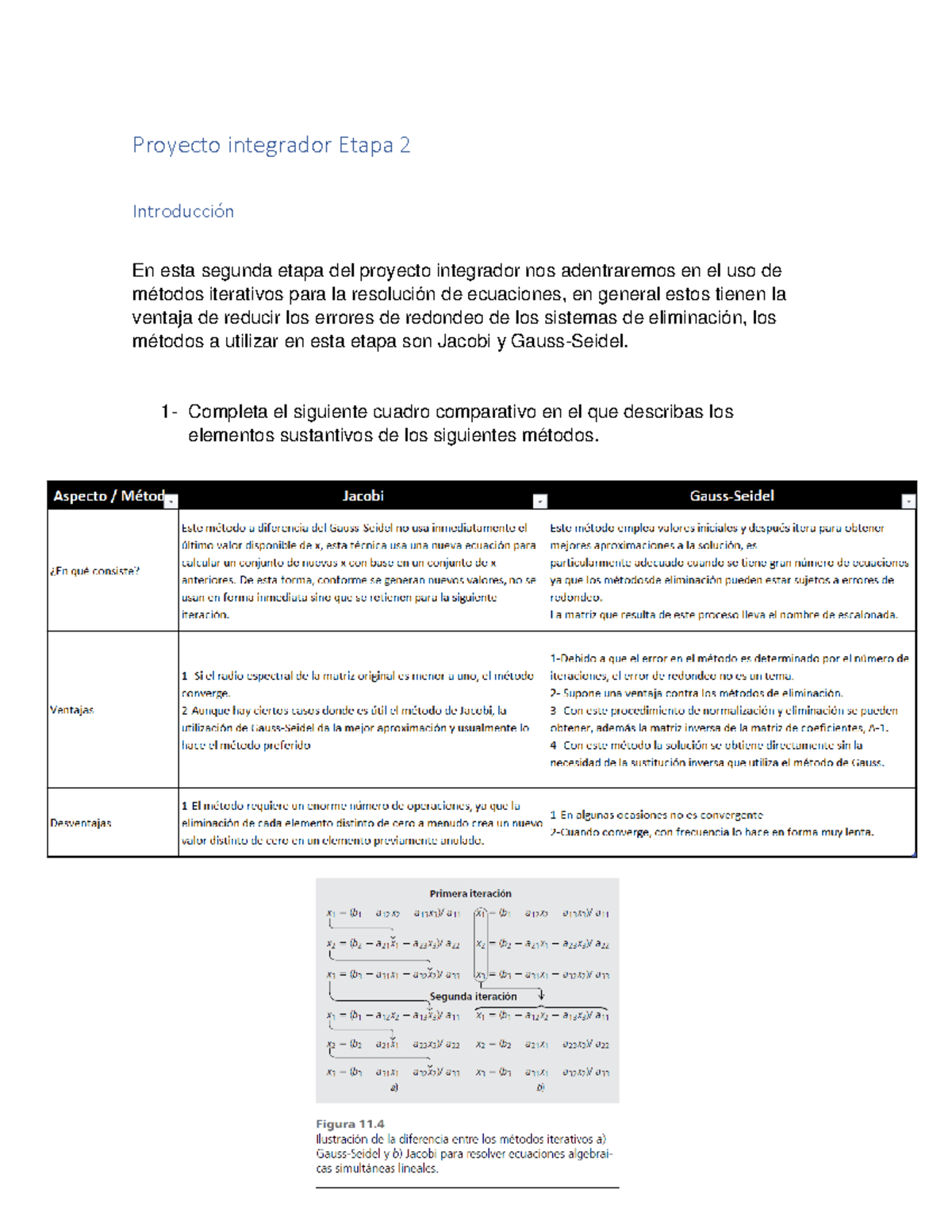 Proyecto integrador 2 - Materia de métodos númericos - Proyecto integrador Etapa 2 Introducción ...