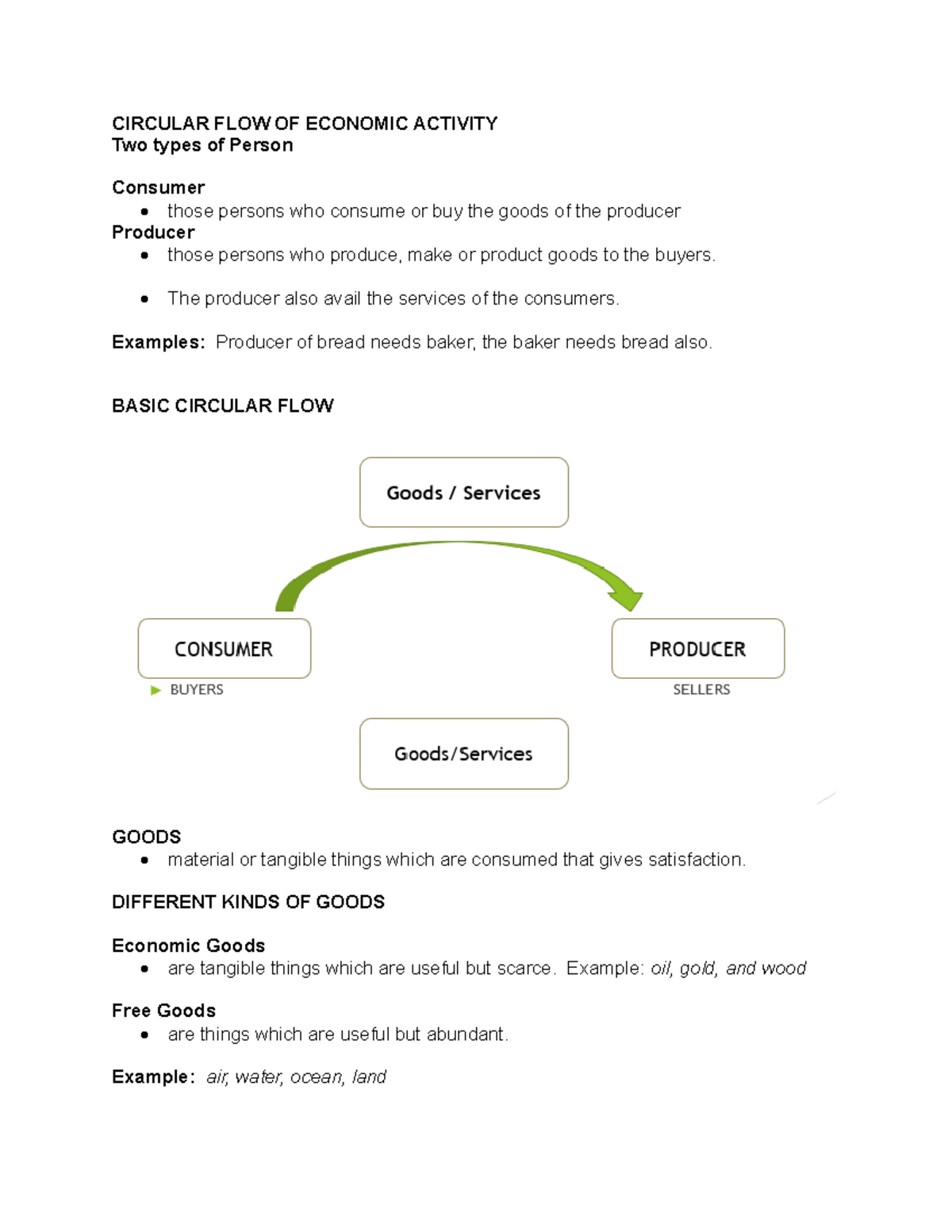 Circular FLOW OF Economic Activity - CIRCULAR FLOW OF ECONOMIC ACTIVITY ...