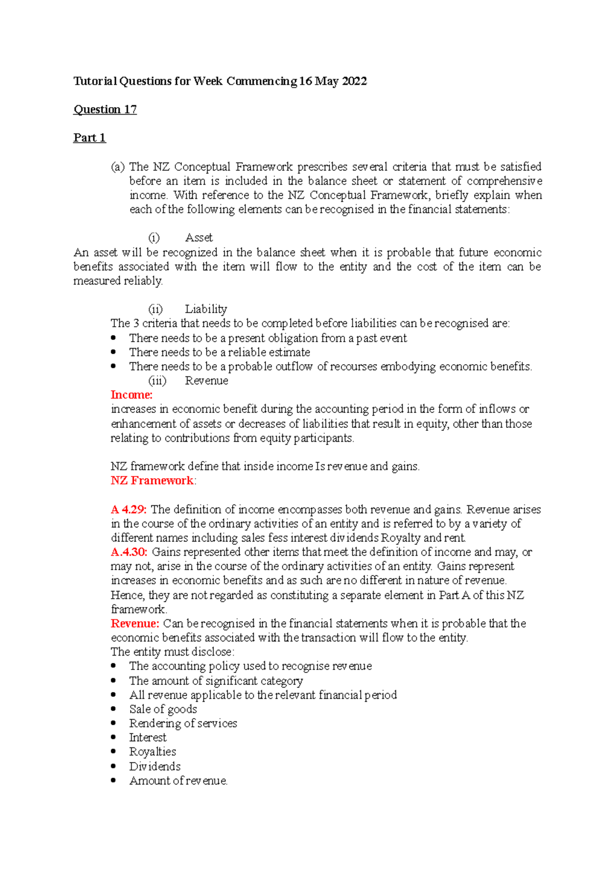 Week 11 Tutorial Questions and Templates - Tutorial Questions for Week ...