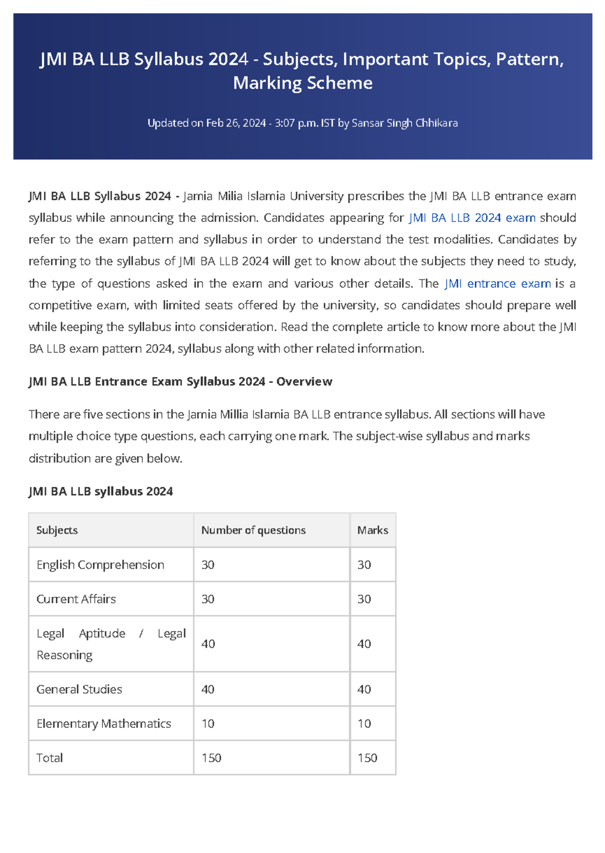 Article careers 360 20240326204314 - JMI BA LLB Syllabus 2024 ...