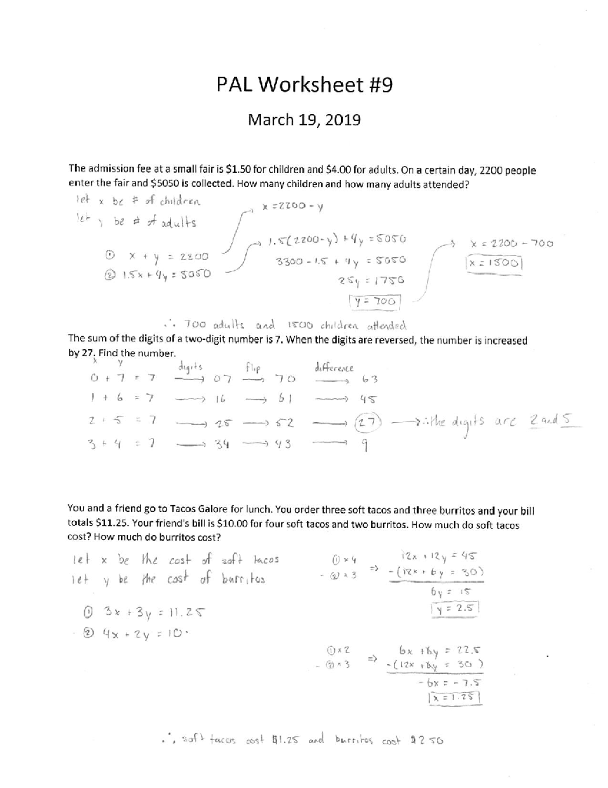 PAL Worksheet 9 Solutions - MATH18584 - Studocu