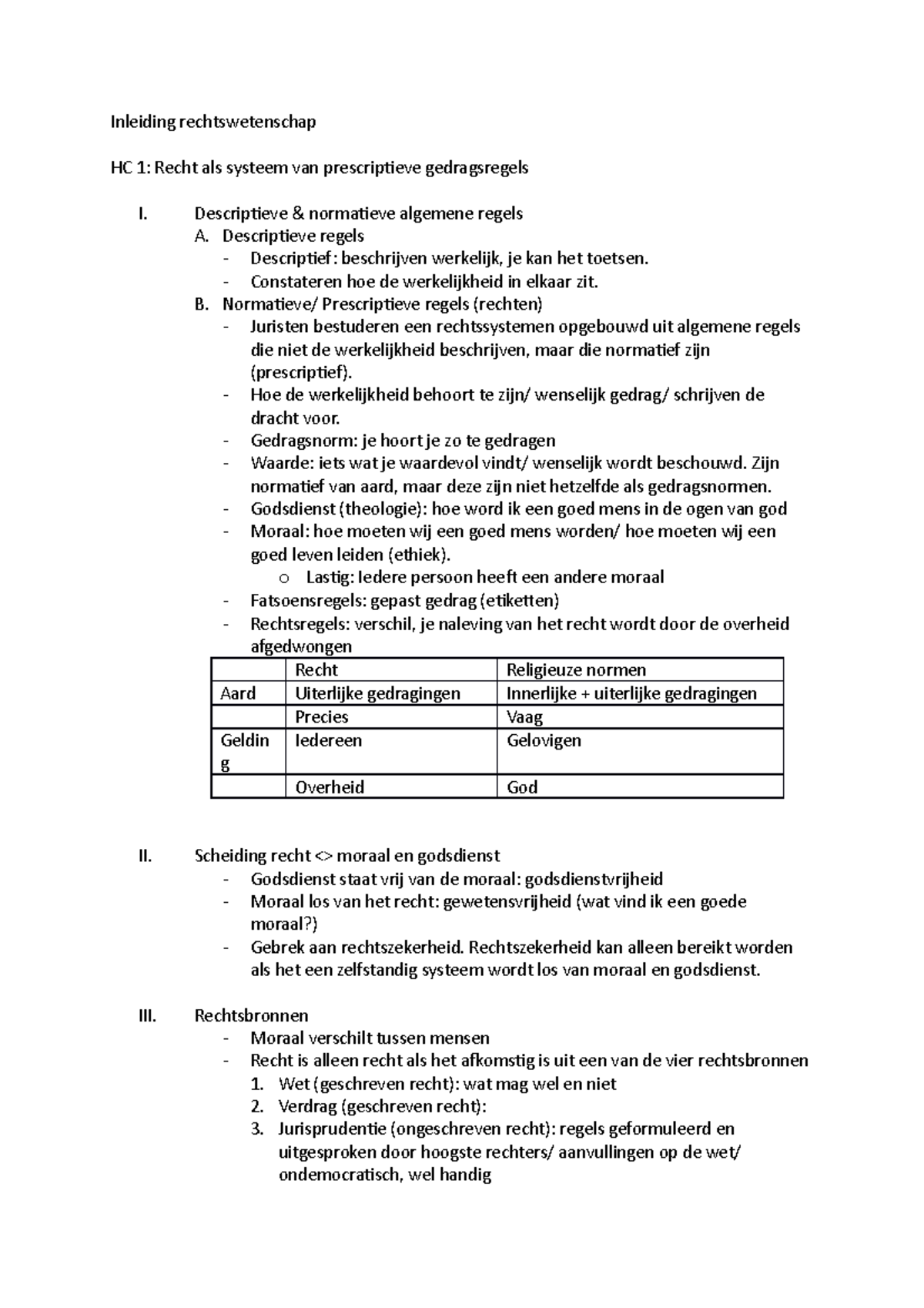 HC 1 - Inleiding rechtswetenschap - Inleiding rechtswetenschap HC 1 ...