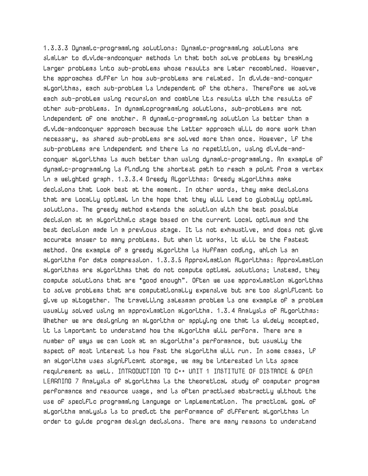 Programming notes 1 - 1.3.3 Dynamic-programming solutions: Dynamic ...