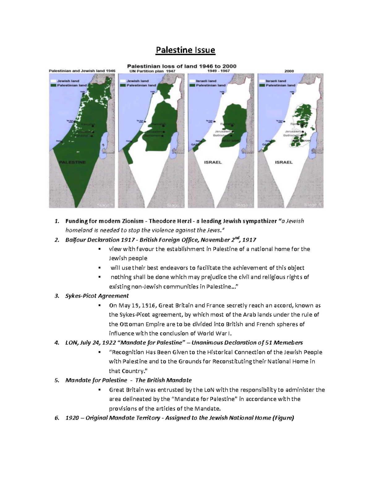 Ilide - notes for current affairs - Palestine Issue Funding for modern ...