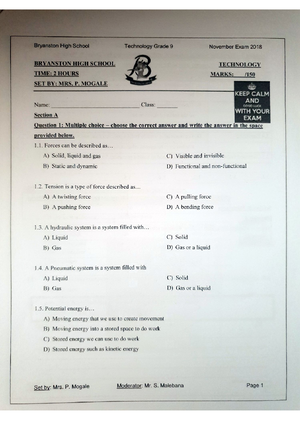 00-Grade-9-Technology-Revision-notes - GRADE 9: TECHNOLOGY: REVISION ...
