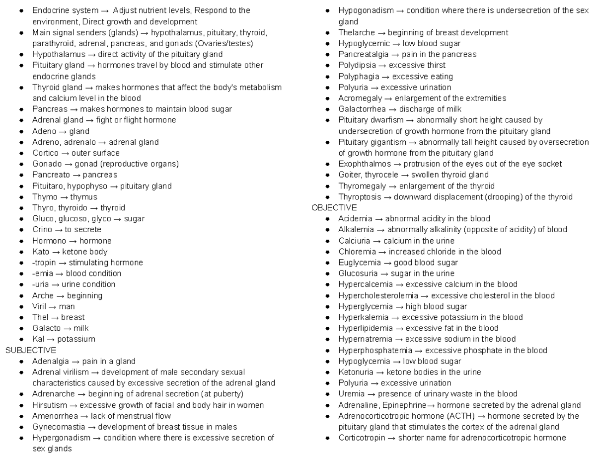 Chapter 7 Medical terminology - endocrine system - endocrinology ...