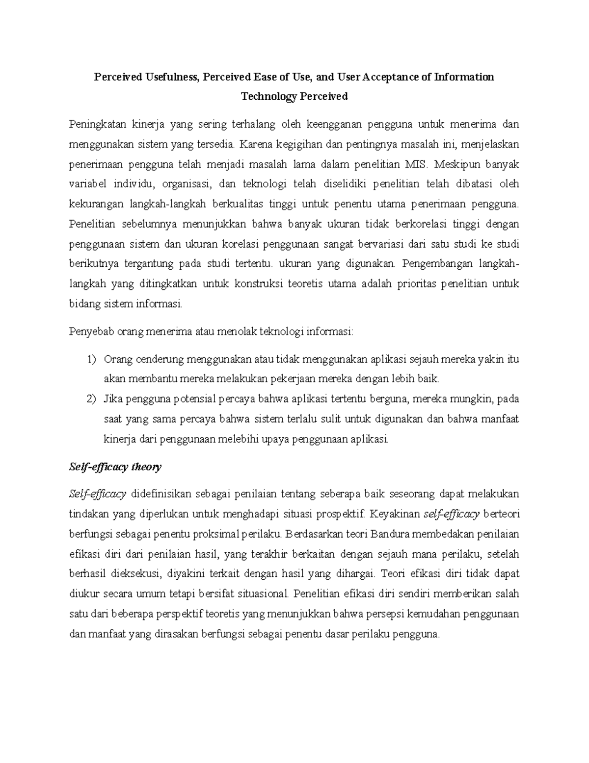 Perceived Usefulness, Perceived Ease of Use, and User Acceptance of ...