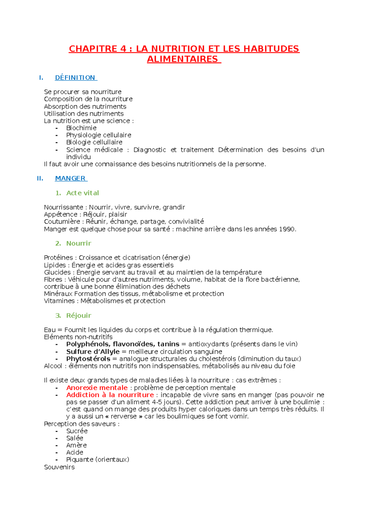 Chapitre-4-Biochimie - CHAPITRE 4 : LA NUTRITION ET LES HABITUDES ...