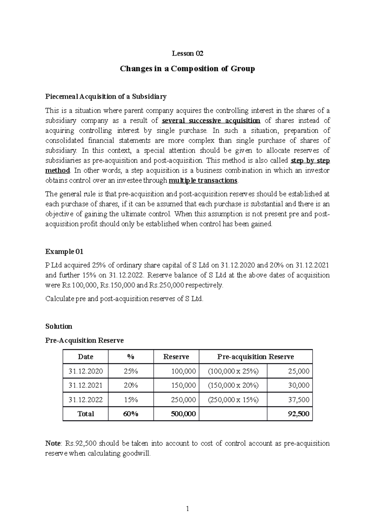 Changes in a Group Composition - Lesson 02 Changes in a Composition of ...