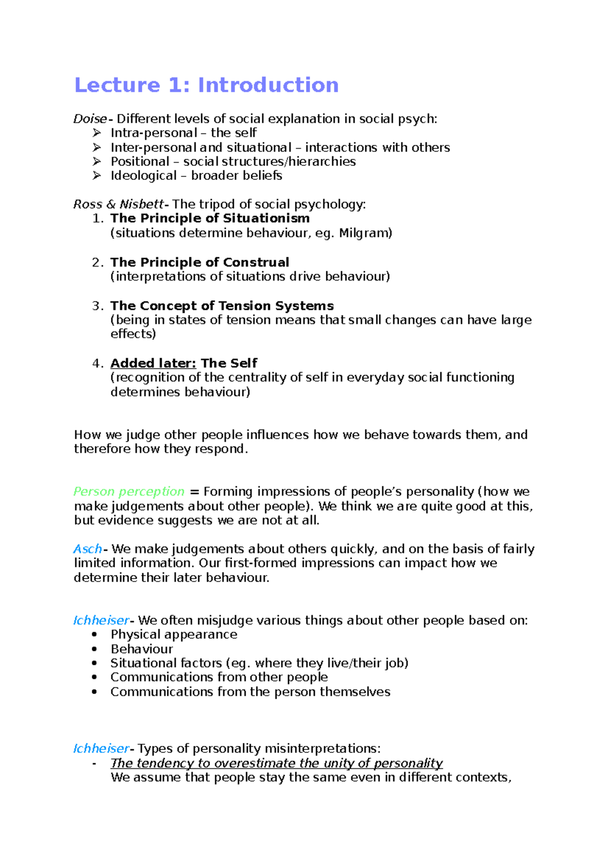 Lecture 1- Introduction - Lecture 1: Introduction Doise- Different ...