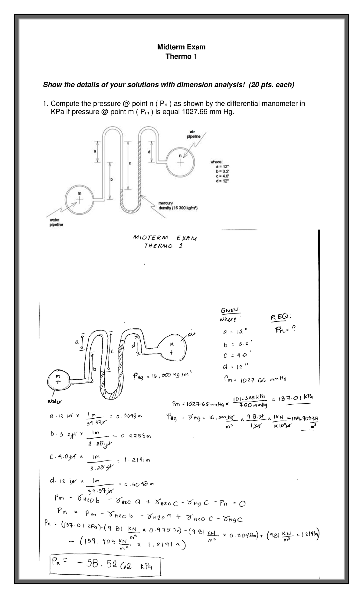 Thermodynamics 1 Mechanical Engineering Bulacan State University ...