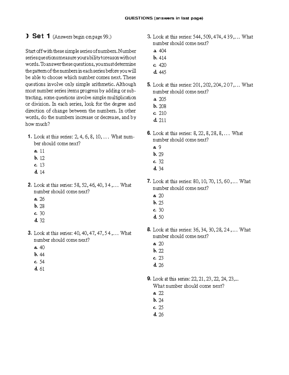 ( Bonus)Challenging Logic and Reasoning Problems - } Set 1 (Answers ...