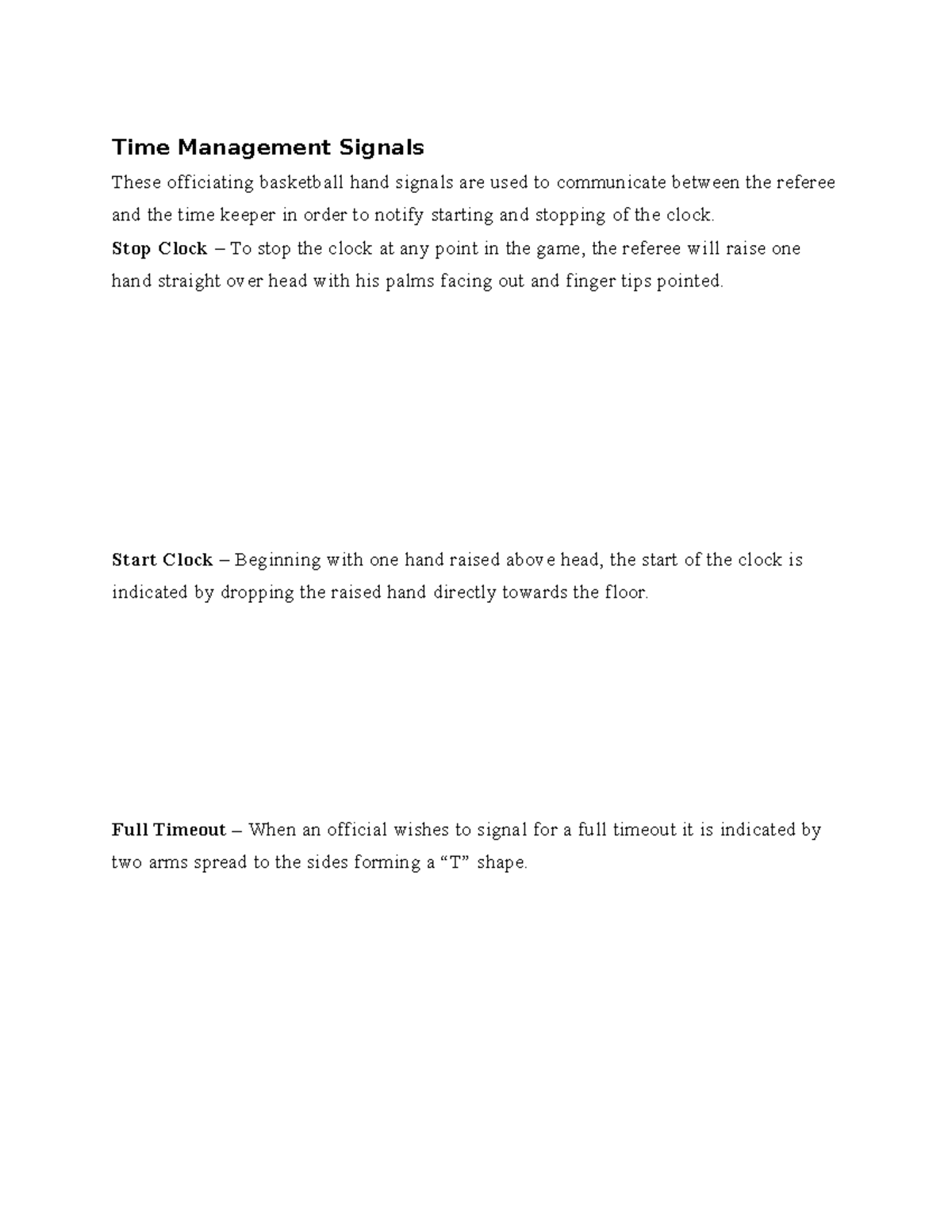 Handsignals docu - art class - Time Management Signals These ...