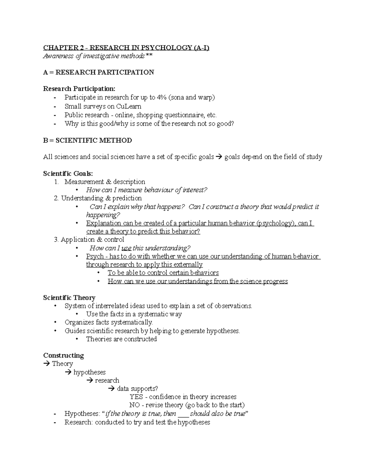 Lecture 2 The Research Enterprise in Psychology - CHAPTER 2 - RESEARCH ...