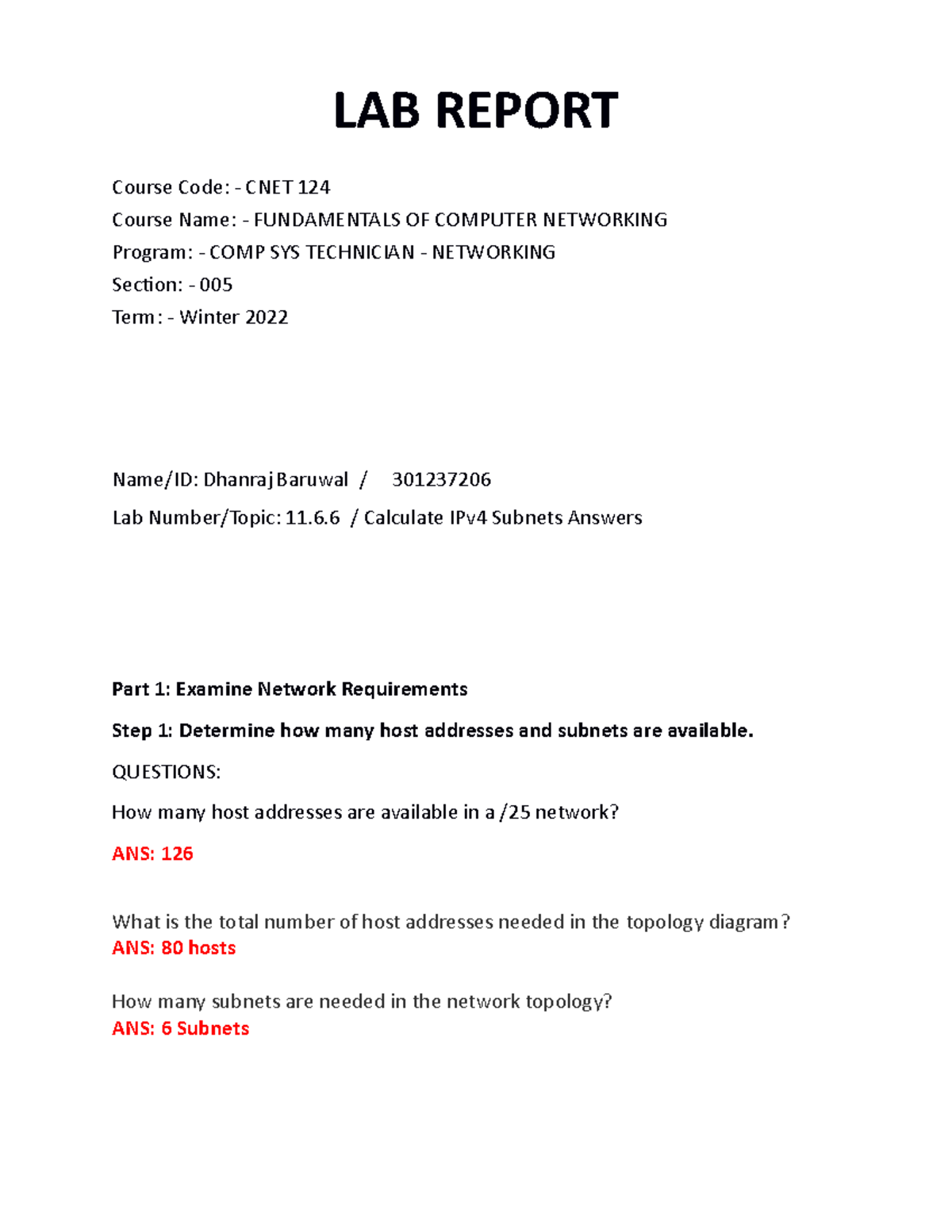 LAB 11.10.2 Dhanraj Baruwal (Fundamentals of computer network) CSTN ...