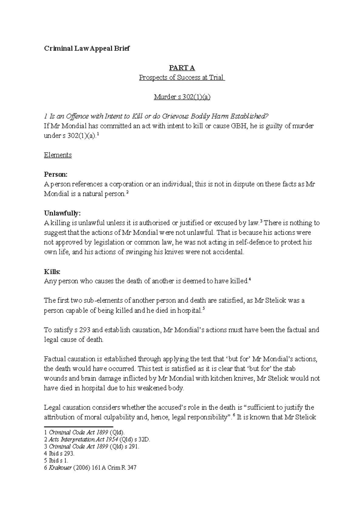 Criminal Law Appeal Brief done - Criminal Law Appeal Brief PART A ...
