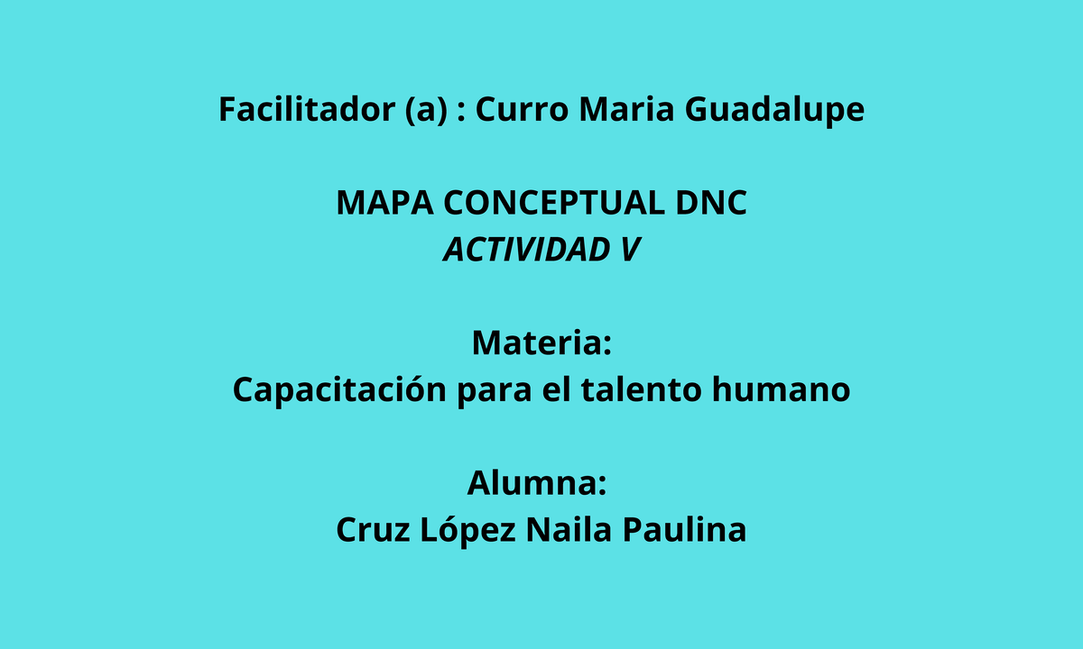 MAPA Conceptual - hkjhkjkj - Facilitador (a) : Curro Maria Guadalupe MAPA CONCEPTUAL DNC ...