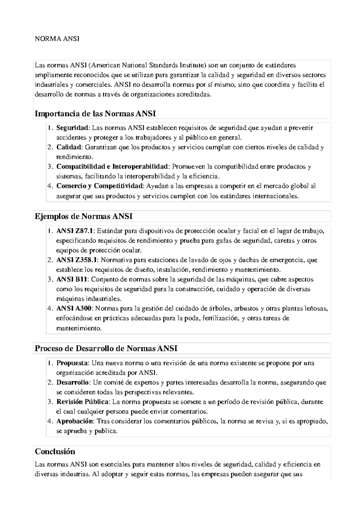 Norma ANSI - NORMA ANSI Las normas ANSI (American National Standards ...
