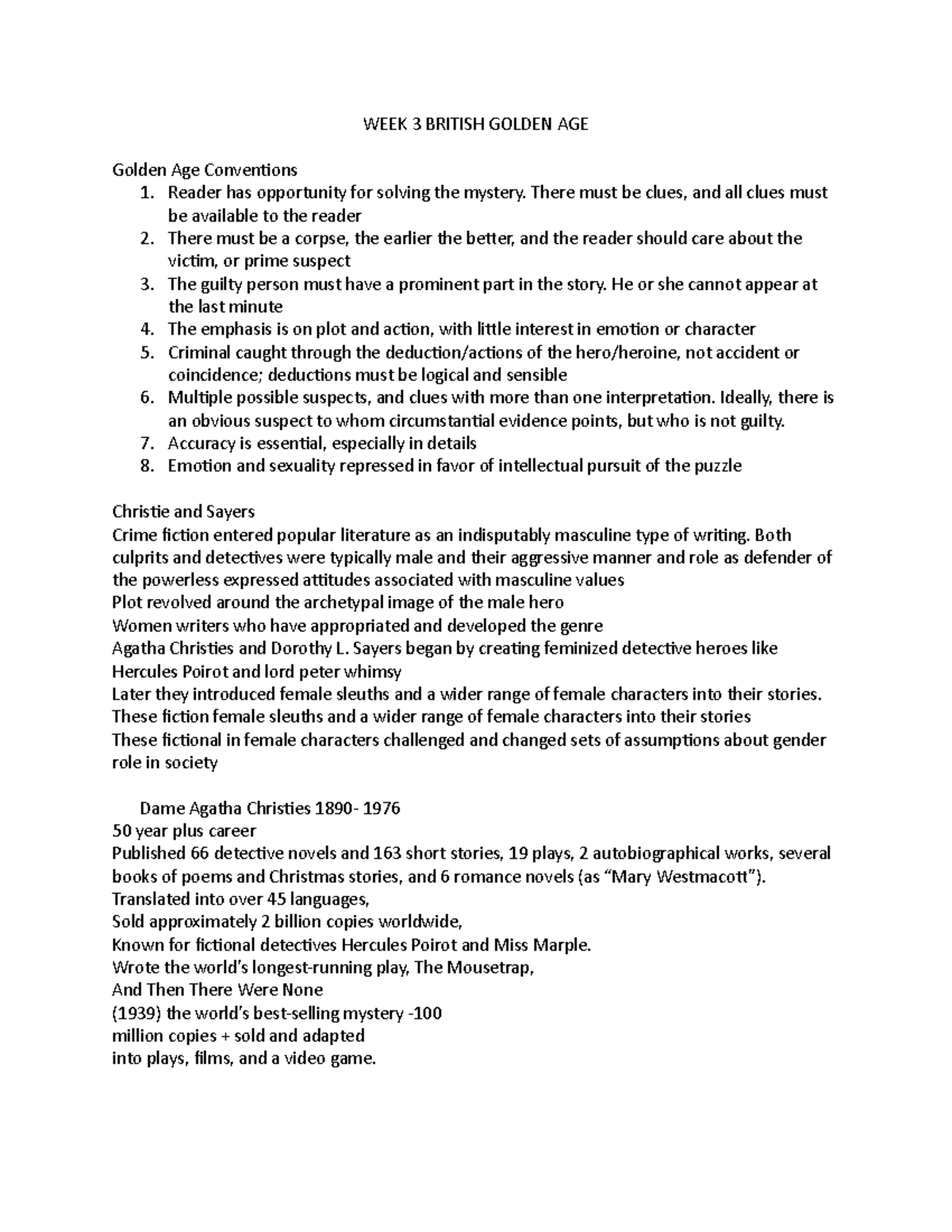 WEEK 3 British Golden AGE - WEEK 3 BRITISH GOLDEN AGE Golden Age ...