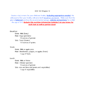 ECE 102- Chapter 1 Notes - Health, Safety, and Nutrition Chapter 1 ...