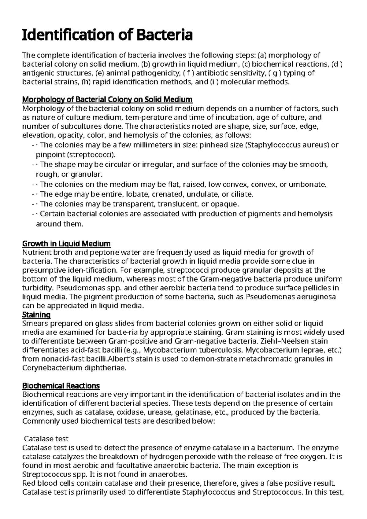 Identification of Bacteria - Morphology of Bacterial Colony on Solid ...
