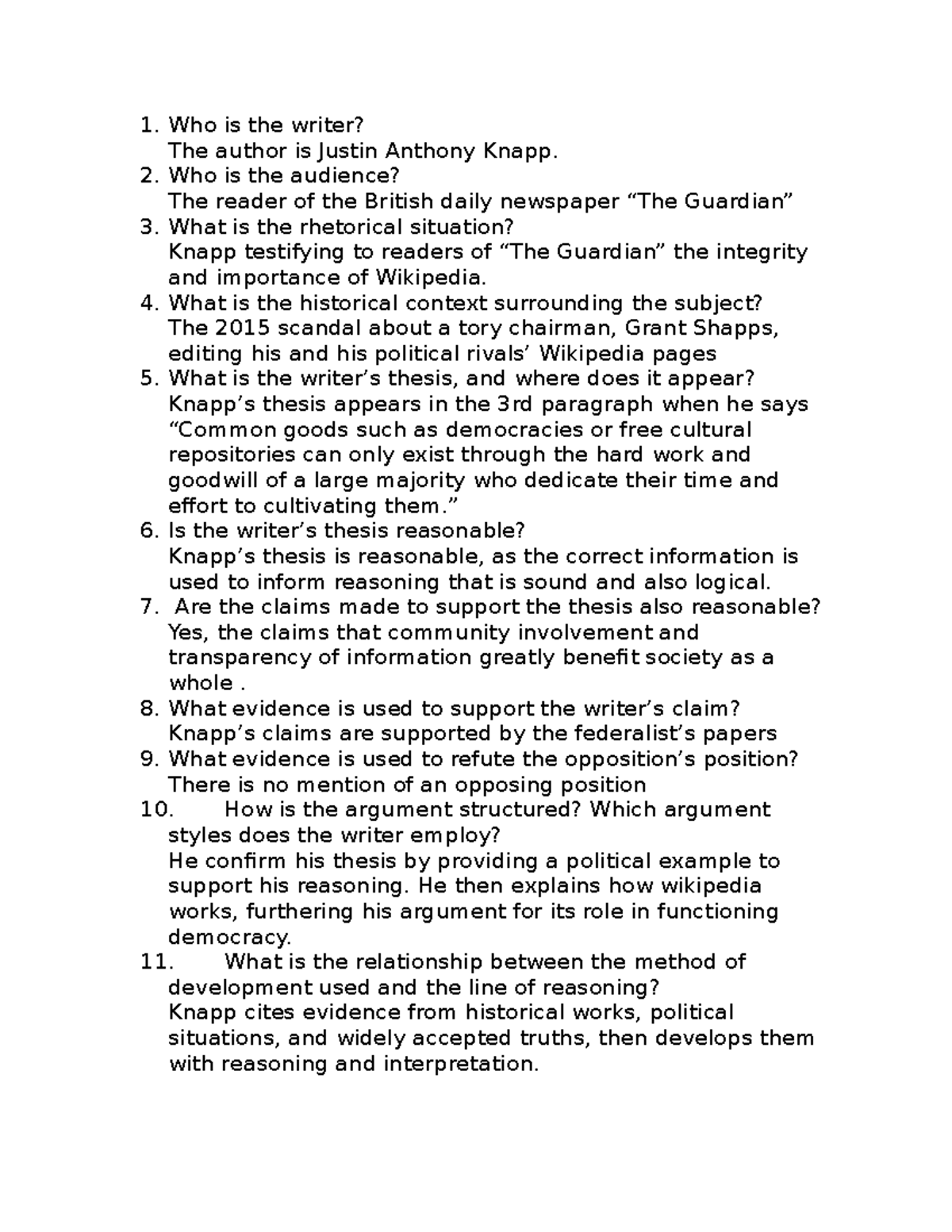 FLVS Ap lang 2.02 - Who is the writer? The author is Justin Anthony ...