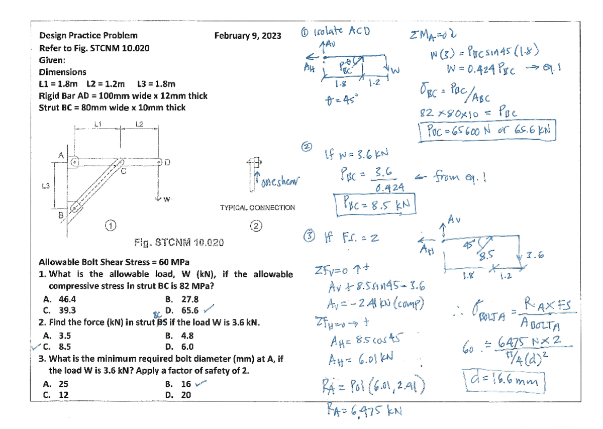 February 9 2023 - key - BS Civil Engineering - Studocu