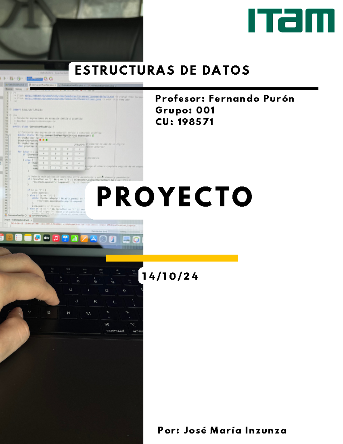 Proyecto ED 2024 - P R O Y E C T O P o r : J o s é M a r í a I n z u n z a 1 4 / 1 0 / 2 4 P r o ...