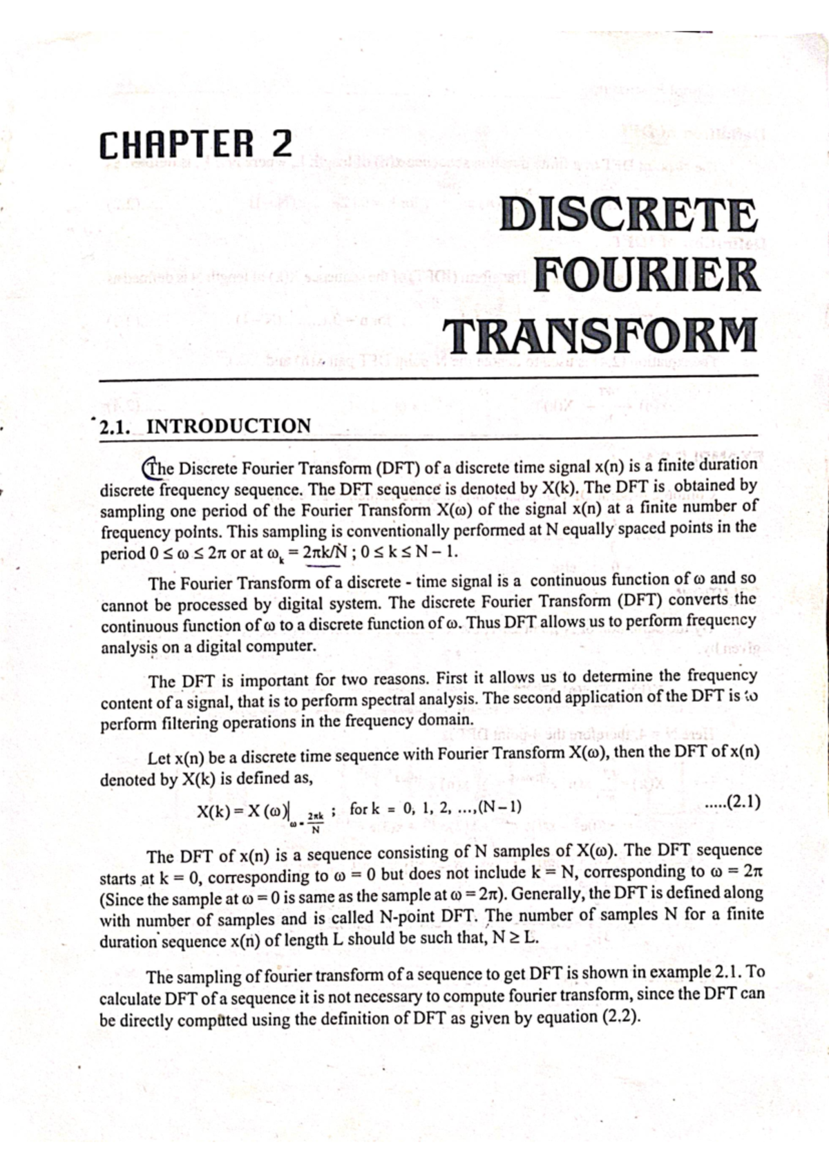 Dsp mod 3 - Basic Electronics, BSC ELECTRONICS AND COMPUTER MAINTENANCE - Studocu