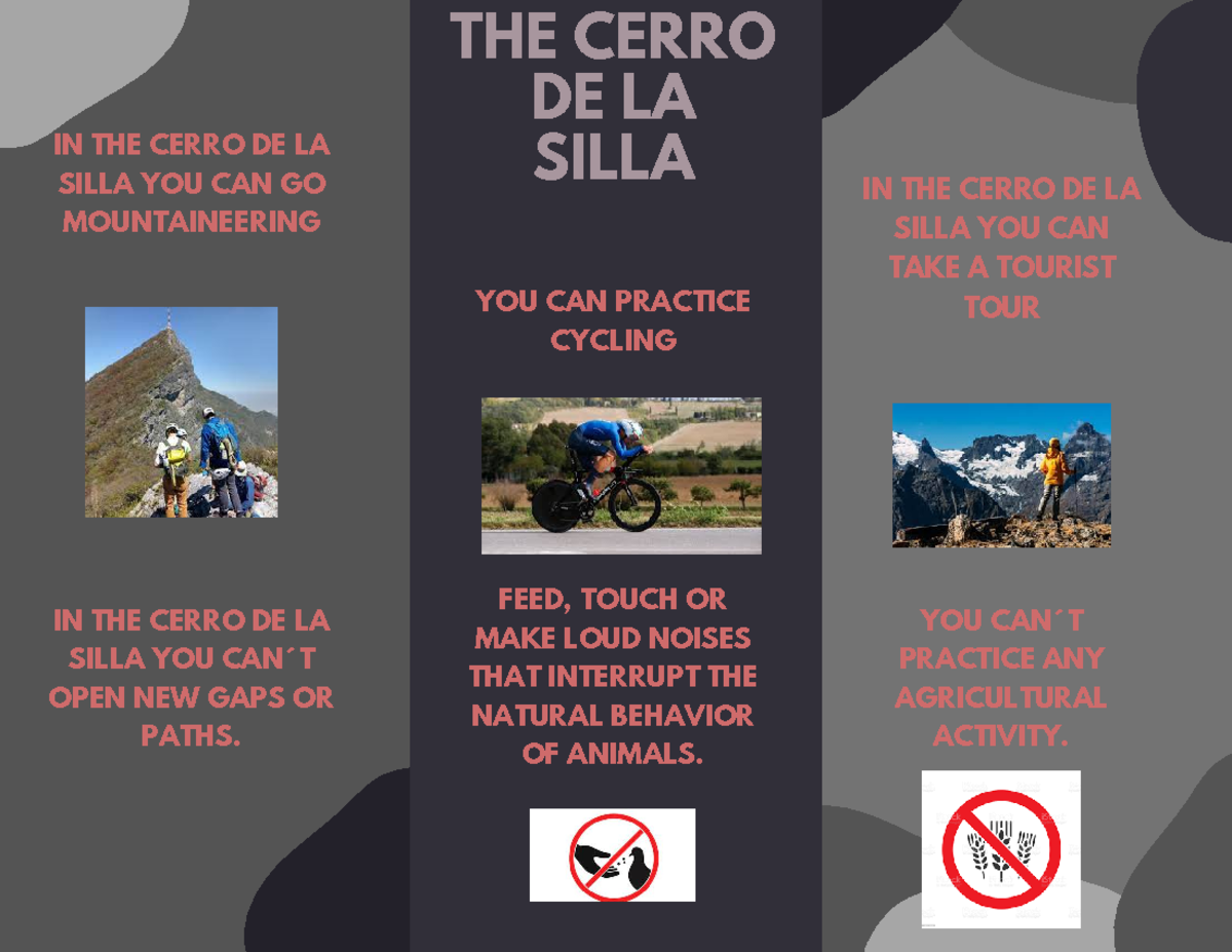 Triptico PIA - Vida cotidiana en otro idioma II - THE CERRO DE LA SILLA IN THE CERRO DE LA SILLA ...