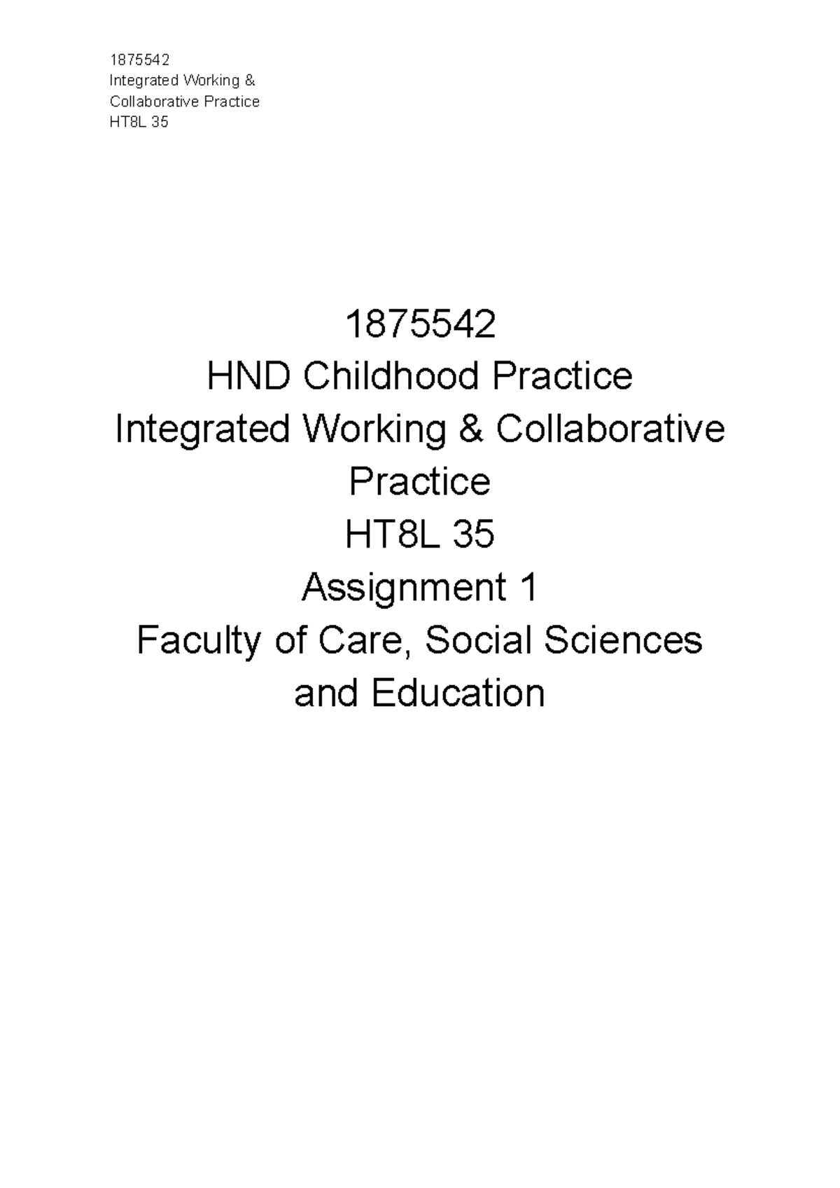 Integrated Working and Collaborative - Integrated Working ...