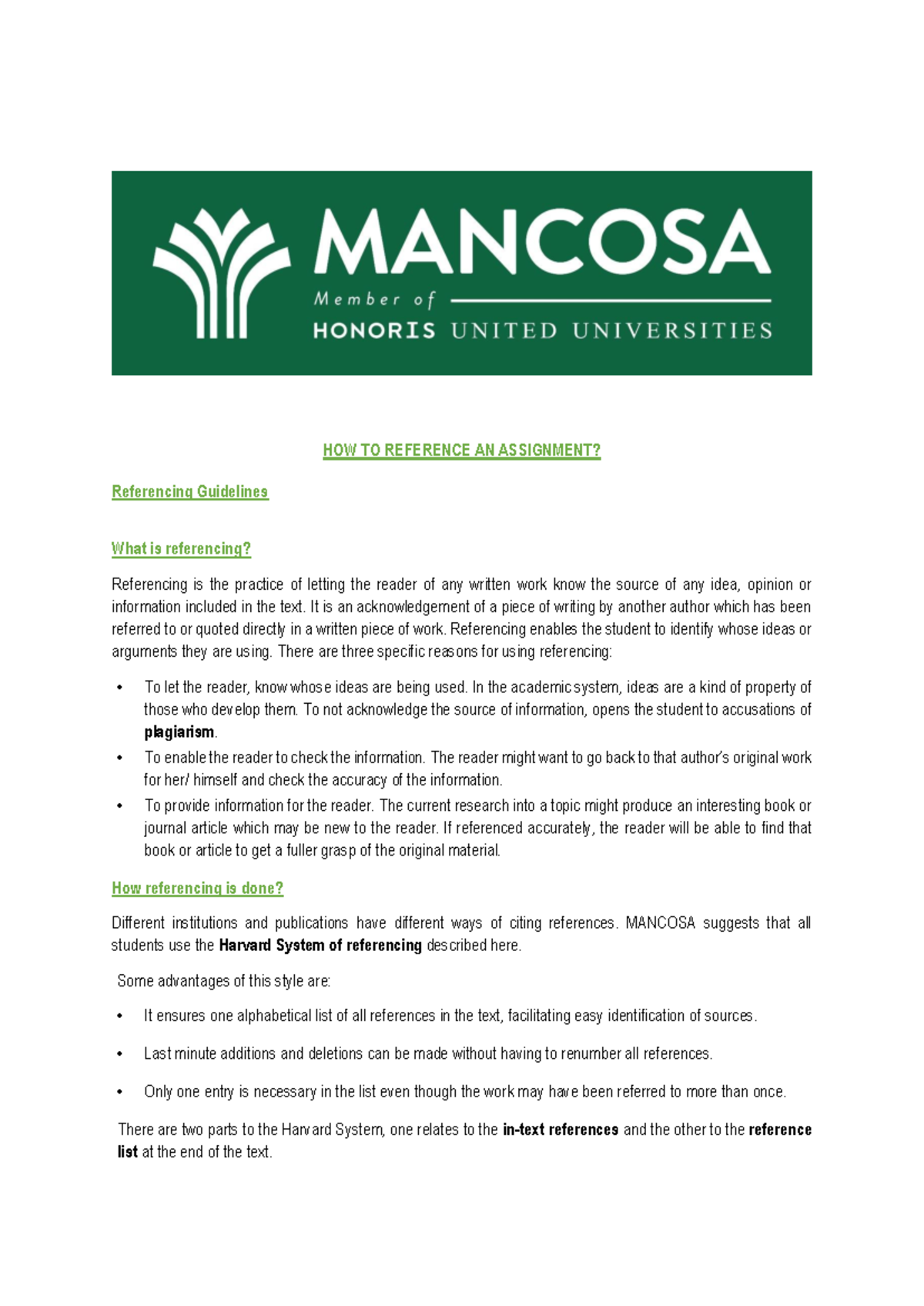 Referencing an assignment - HOW TO REFERENCE AN ASSIGNMENT? Referencing ...