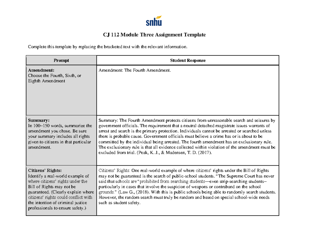 CJ 112 Module Three Assignment Template - CJ 112 Module Three ...