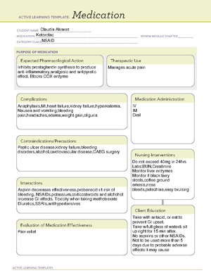 Medication card example gabapentin - ACTIVE LEARNING TEMPLATES ...