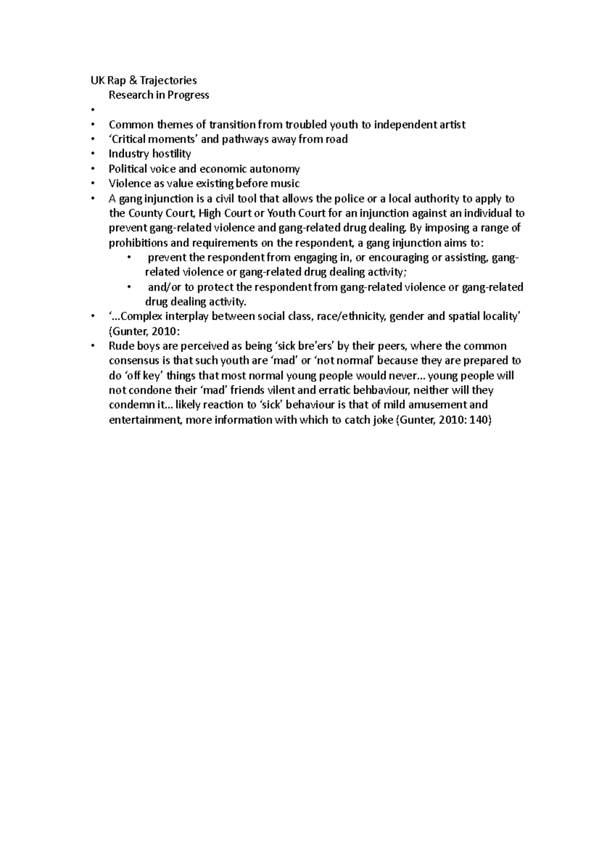 UK Rap - notes - BCU - Studocu