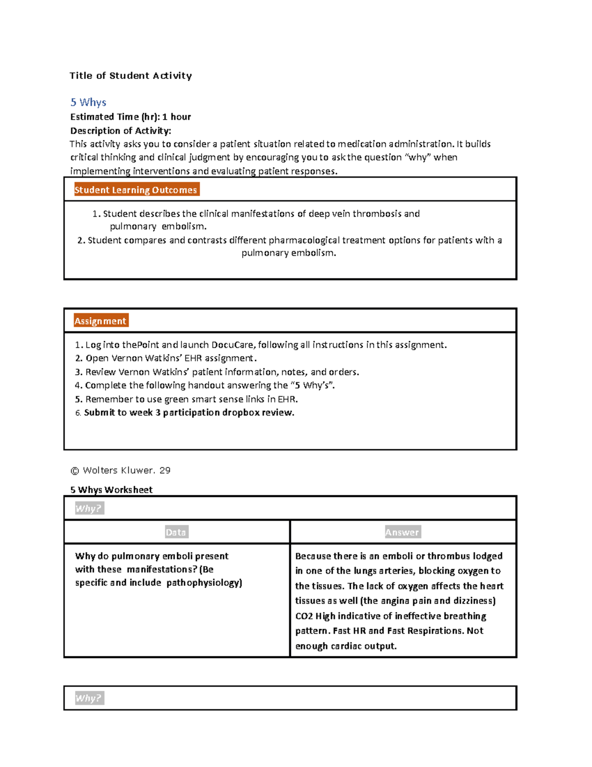 5 Whys Worksheet Practice Title Of Student Activity 5 Whys