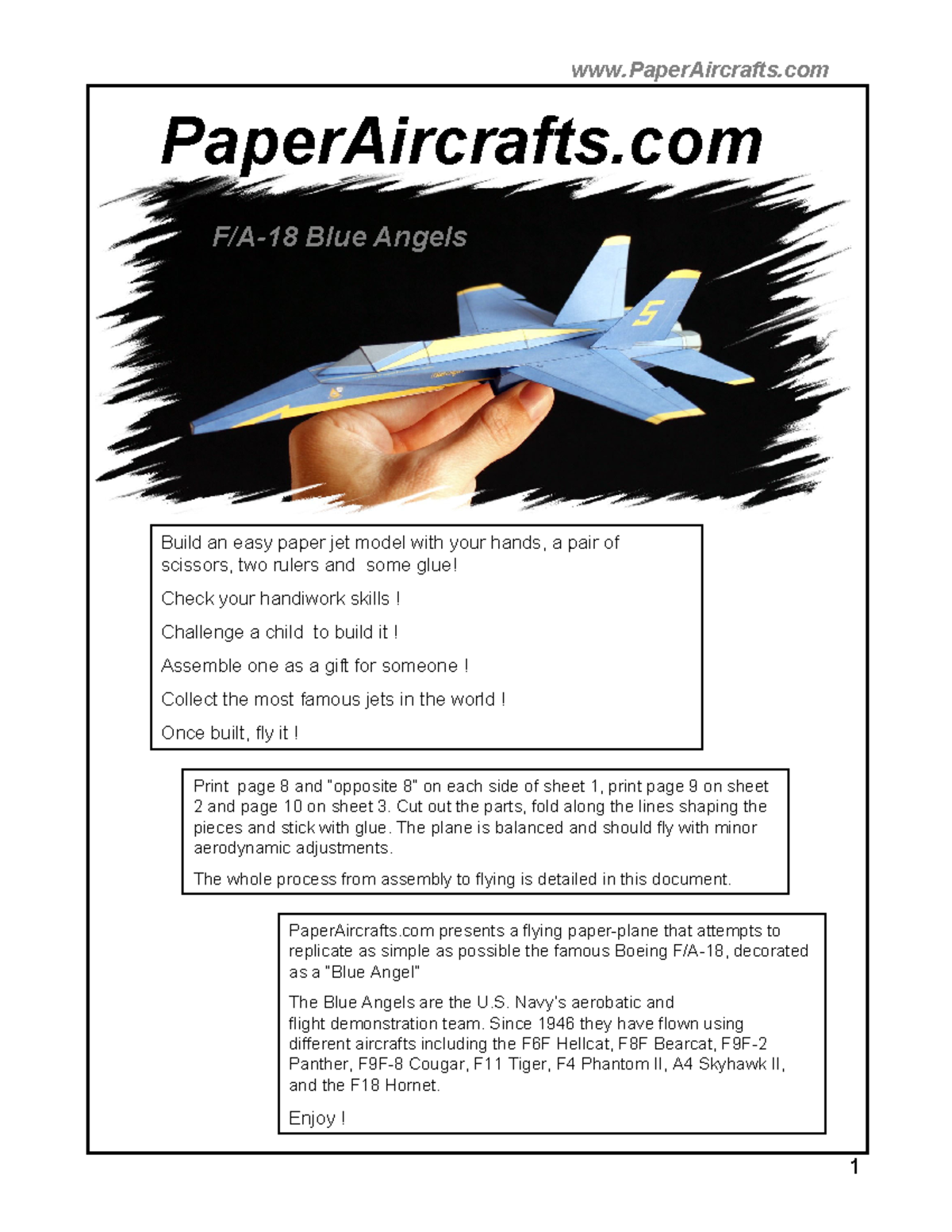 001002 - paper - PaperAircrafts Build an easy paper jet model with your ...