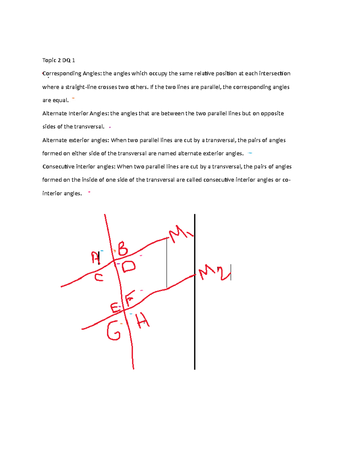 MTH 151- T2 DQ1 - Discussion question with diagram - Topic 2 DQ 1 ...