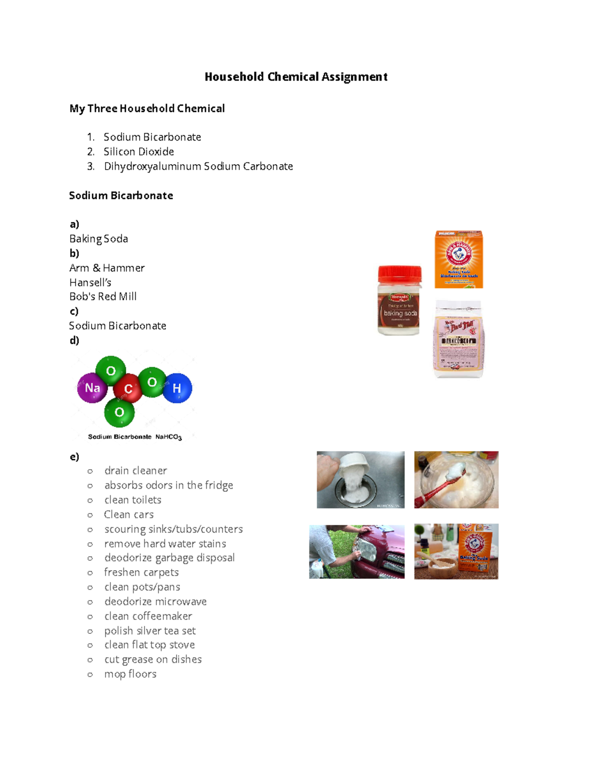 Household Chemical Assignment - If inhaled May cause respiratory ...