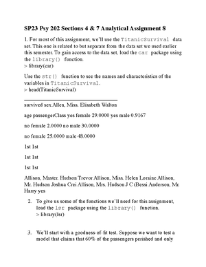 Psy 202 - CA2 - Conceptual Assignment #2 - SP23 Psy 202 Sections 4 & 7 Conceptual Assignment 2 ...