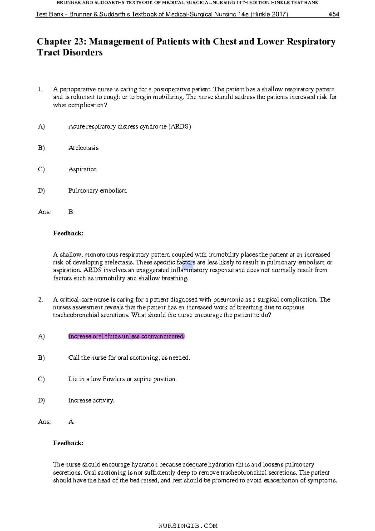 Pneumonia, TB - nursing - Chapter 23: Management of Patients with Chest ...