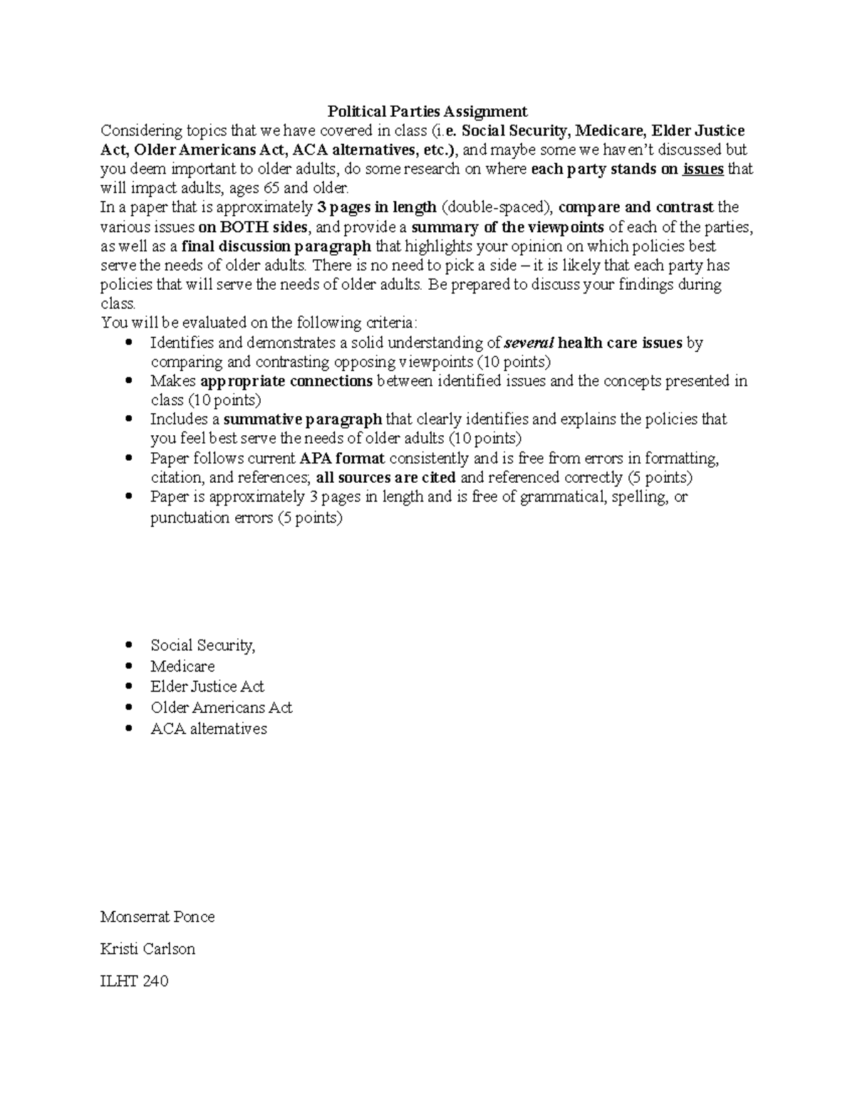 Political Parties Assignment - Political Parties Assignment Considering ...