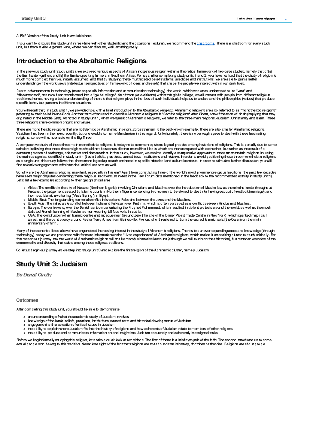 Judaism - Religion notes - Study Unit 3 Print view Index of pages A PDF ...