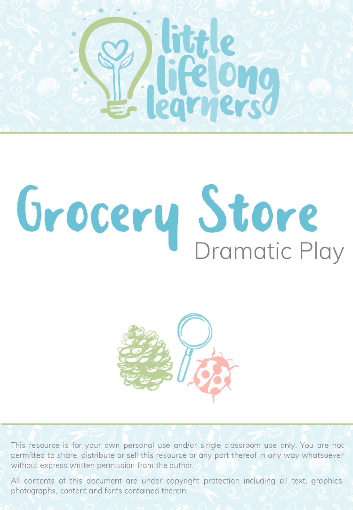 Grocery Dramatic Play FREE-1 - little lifelong learners Grocery Store ...