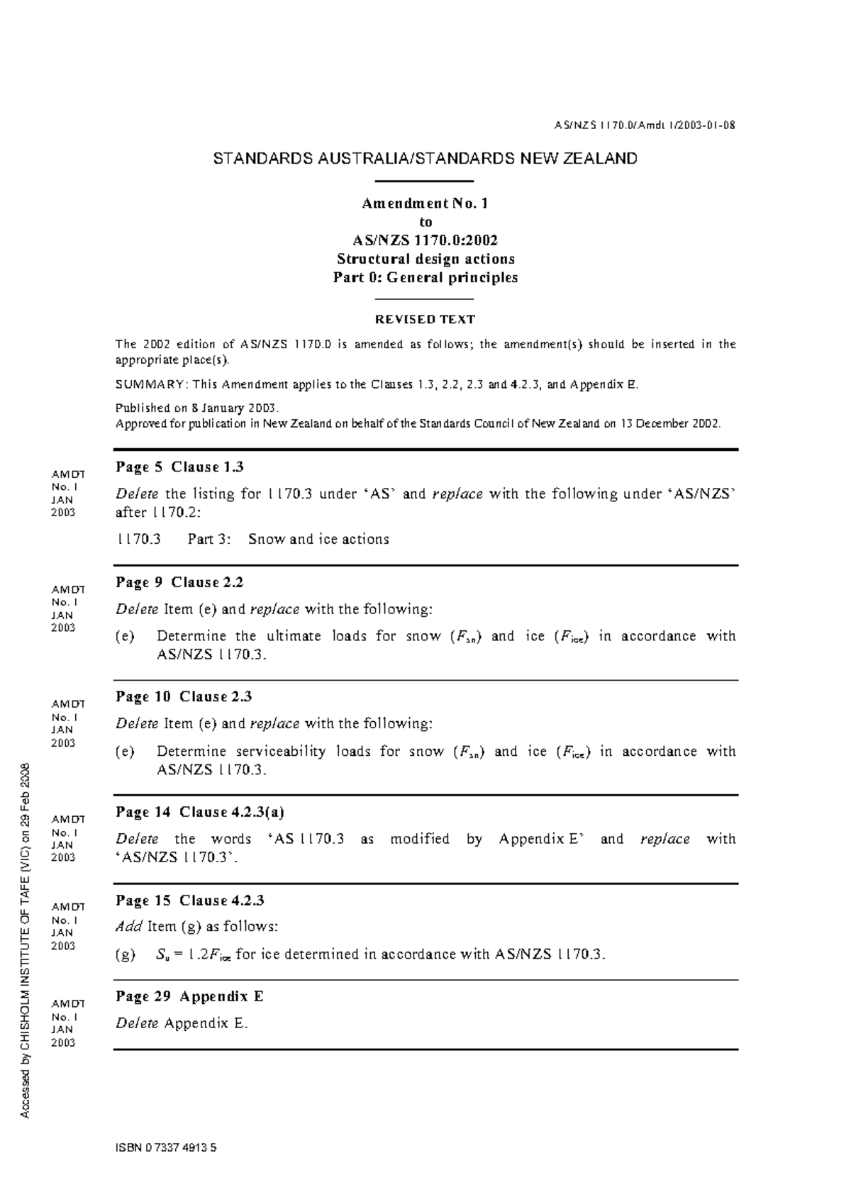 1170 - asdasdasd - ISBN 0 7337 4913 5 AS/NZS 1170/Amdt 1/2003-01 ...