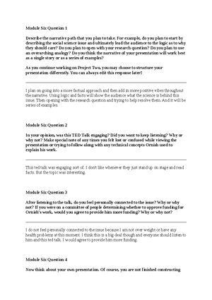 Mod3Short Answers - Terry Johnson Jr 11/11/ SNHU HUM- Module 3 Short ...